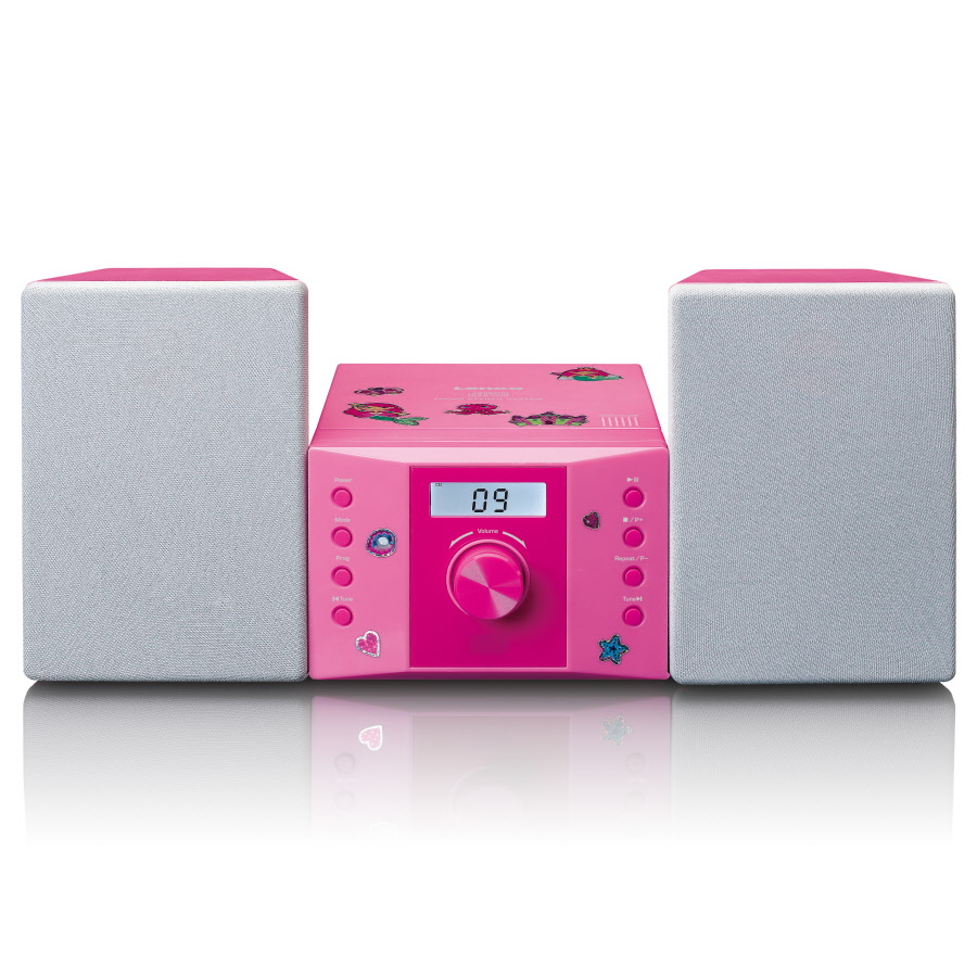 Micro set met CD en FM radio - Roze - Lenco MC-013PK